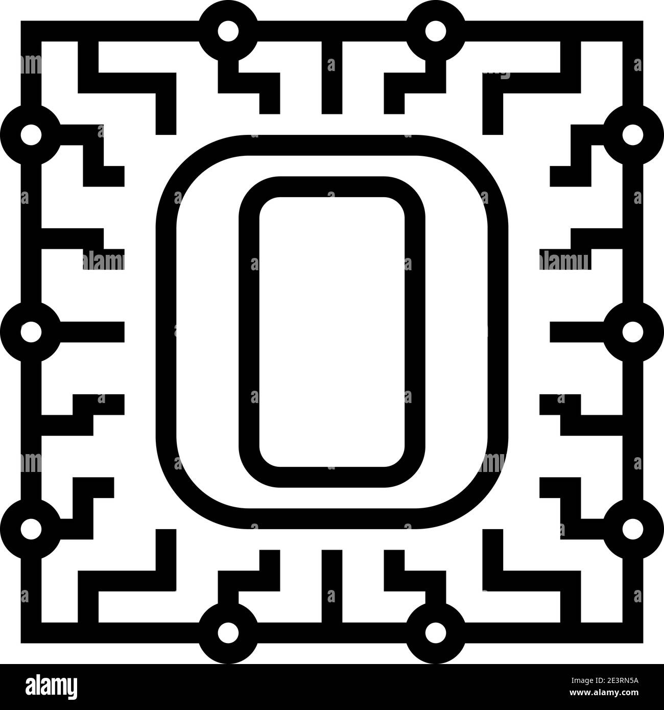 zero number line icon vector illustration Stock Vector Image & Art - Alamy