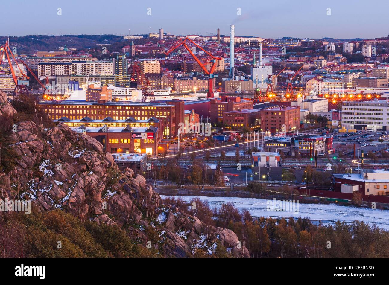 Aerial view of the city cityscape of gothenburg goteborg goteborg hi ...