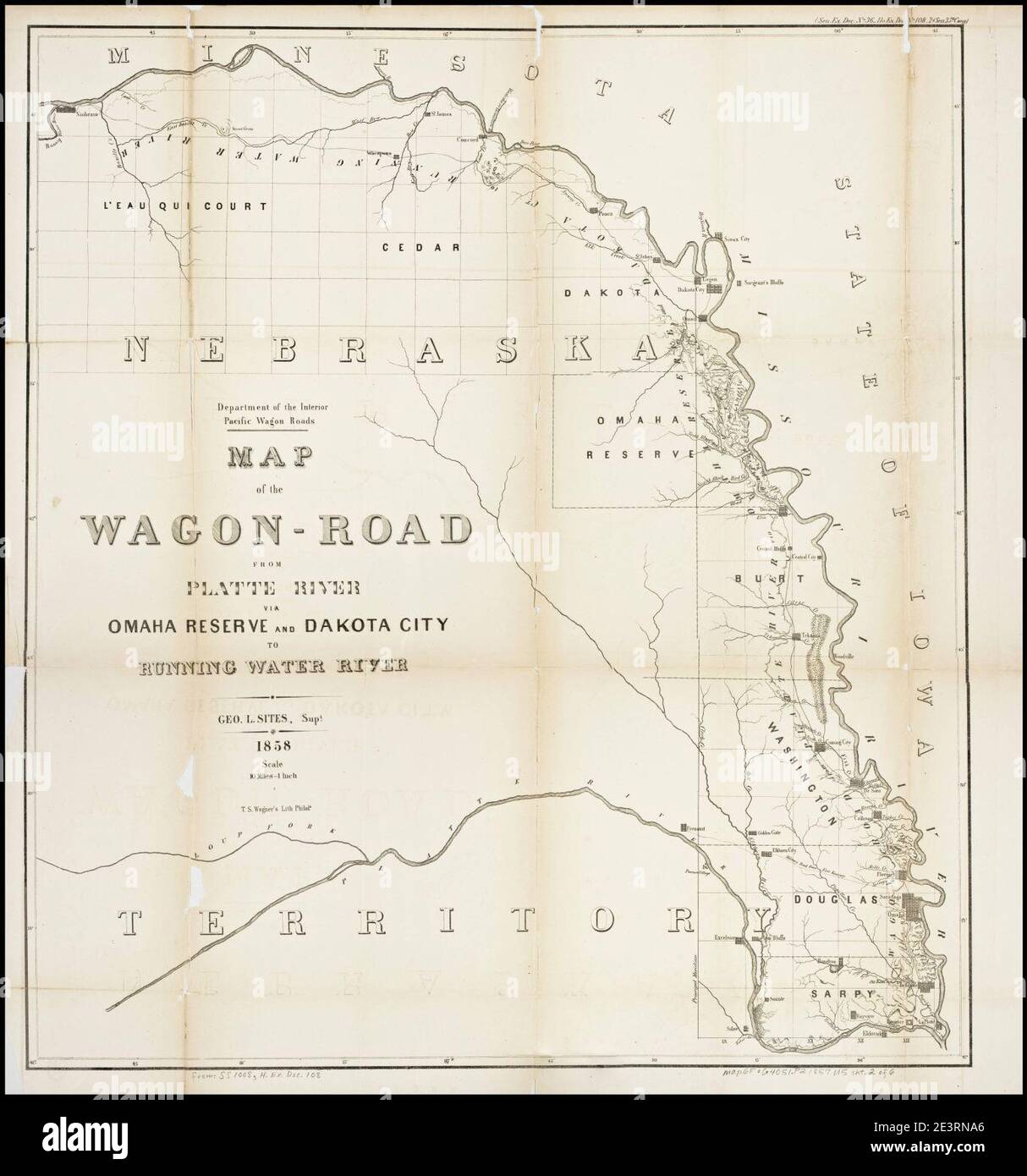 Maps of Pacific wagon roads, 1859 Stock Photo - Alamy