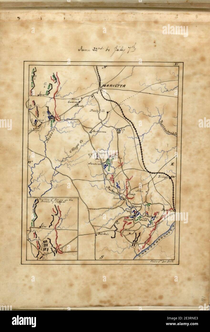 Maps illustrating Gen'l Sherman's ''March to the sea'' and through the ...