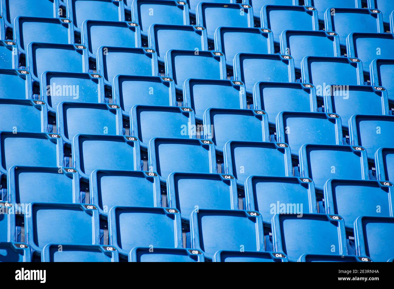 Perspective rows empty blue hi-res stock photography and images - Alamy