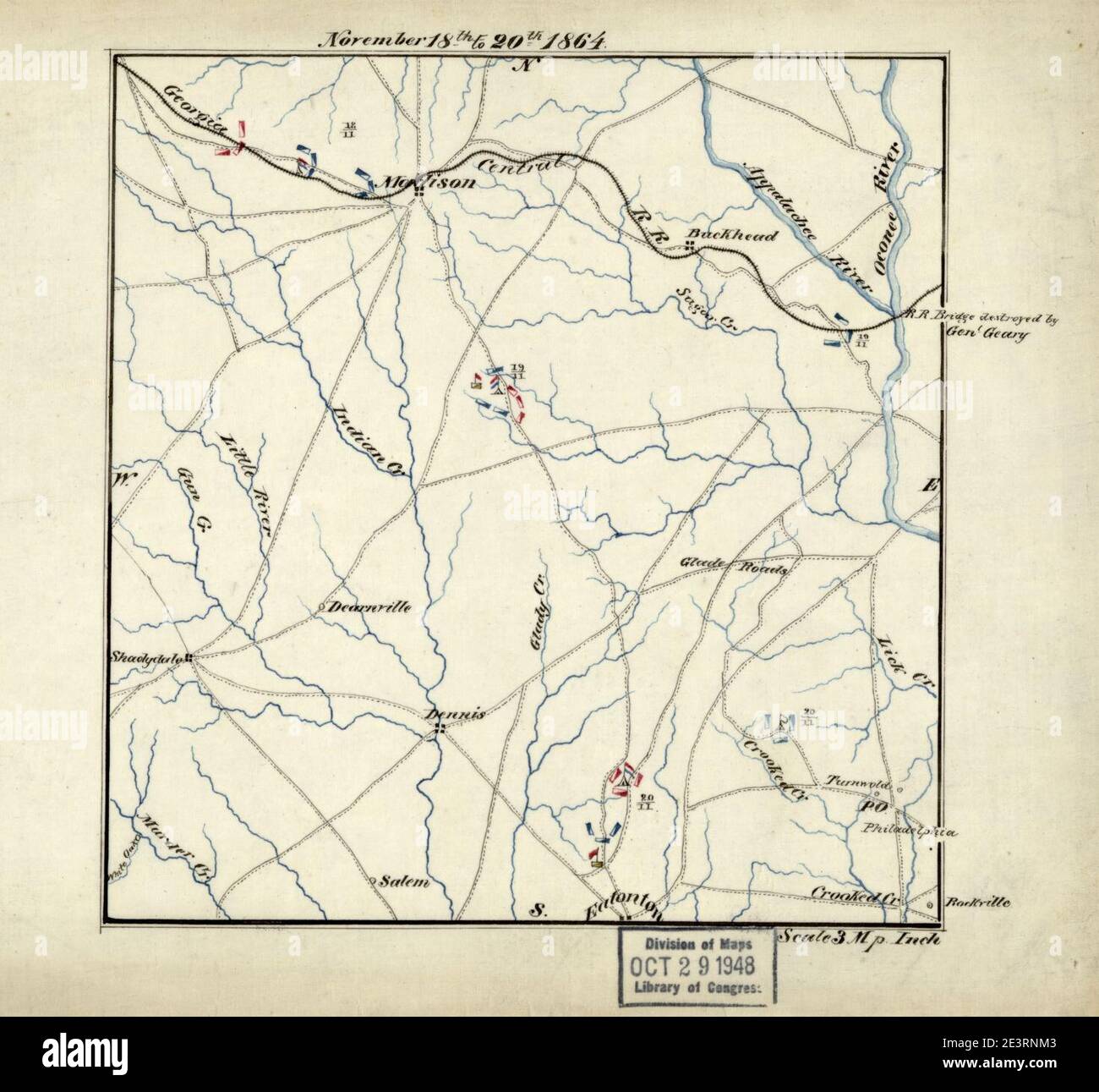 Maps for history of 20th Army Corps, June 1864-May 11, 1865 Stock Photo ...