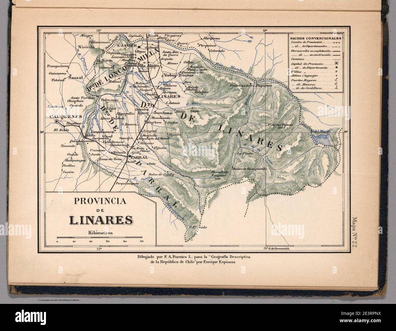 Mapa No. 22. Provincia de Linares-7930029 Stock Photo - Alamy