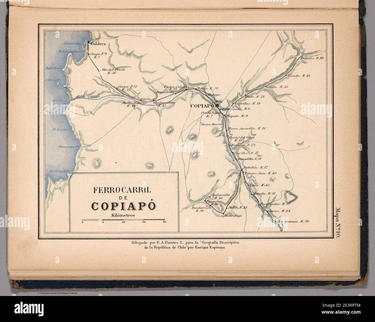 Mapa No. 10. Ferrocarril de Copiapo-7930014 Stock Photo - Alamy