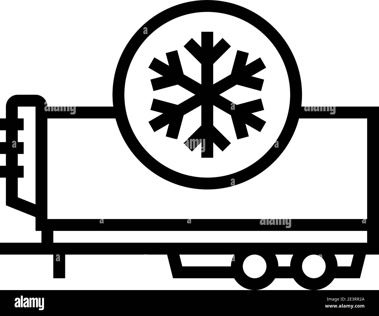 refrigerator trailer line icon vector illustration Stock Vector Image ...