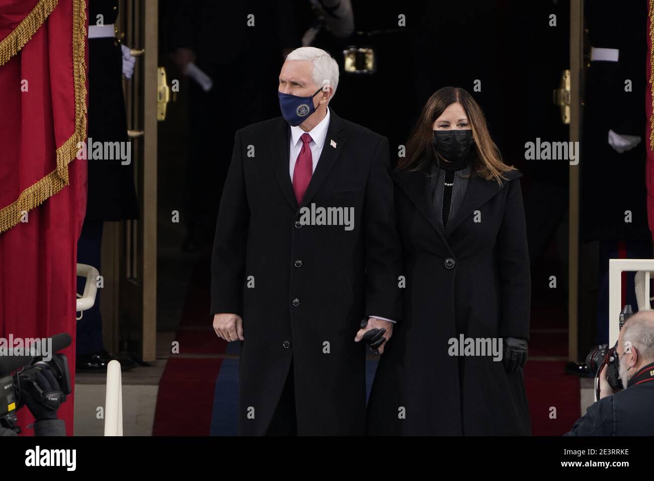 Vice President Mike Pence and his wife Karen, arrive for the 59th ...