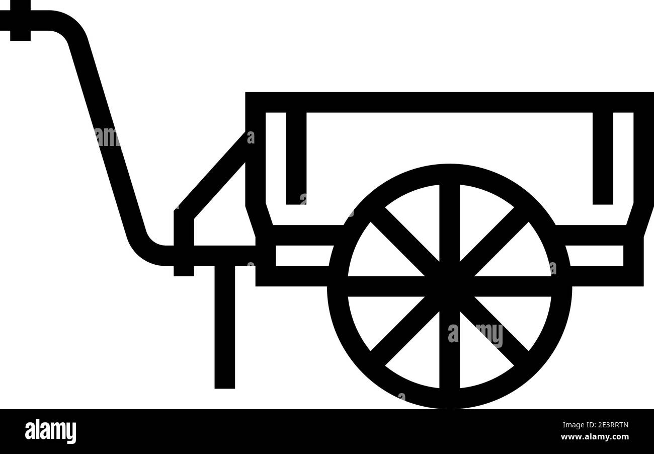 farm cart line icon vector illustration Stock Vector Image & Art - Alamy