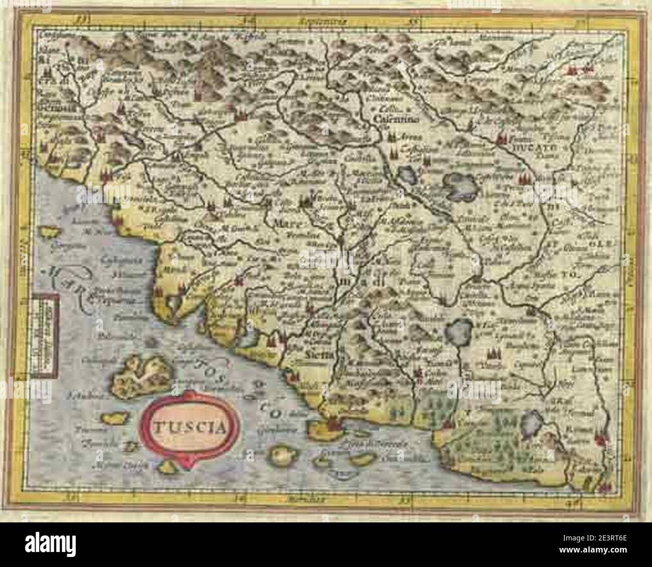 Map of tuscany vintage hi-res stock photography and images - Alamy