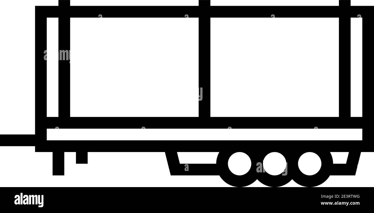truck trailer line icon vector illustration Stock Vector Image & Art ...