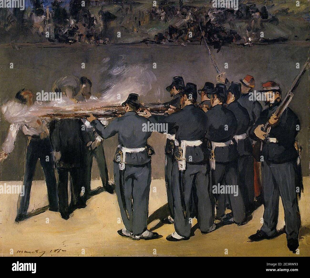 Édouard Manet - L'exécution de Maximilien (Copenhagen Stock Photo - Alamy