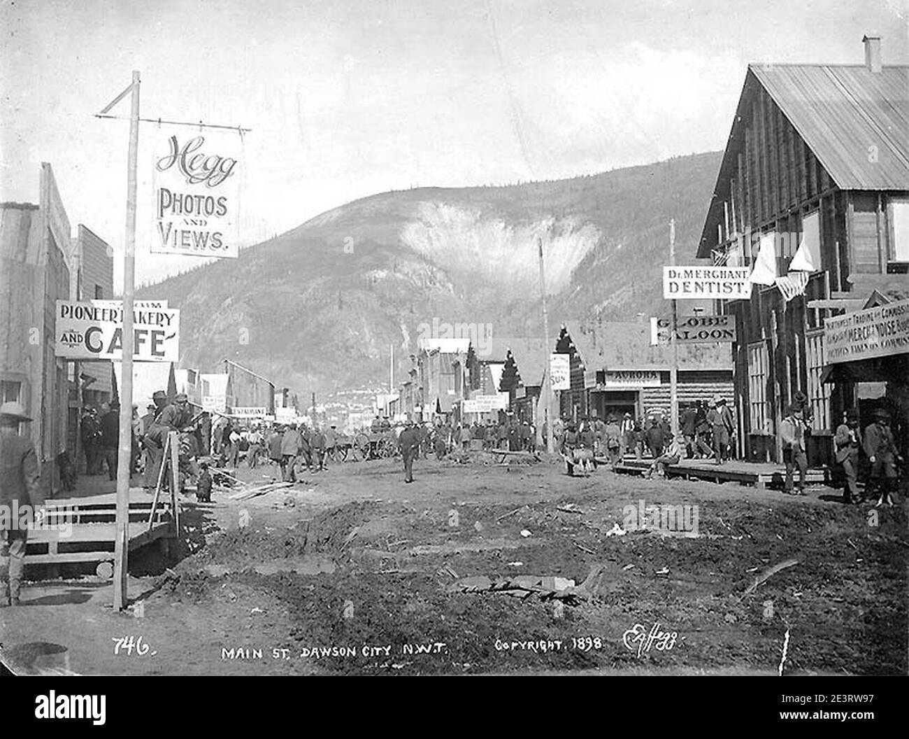 Main St, Dawson, Yukon Territory, 1898 Stock Photo - Alamy