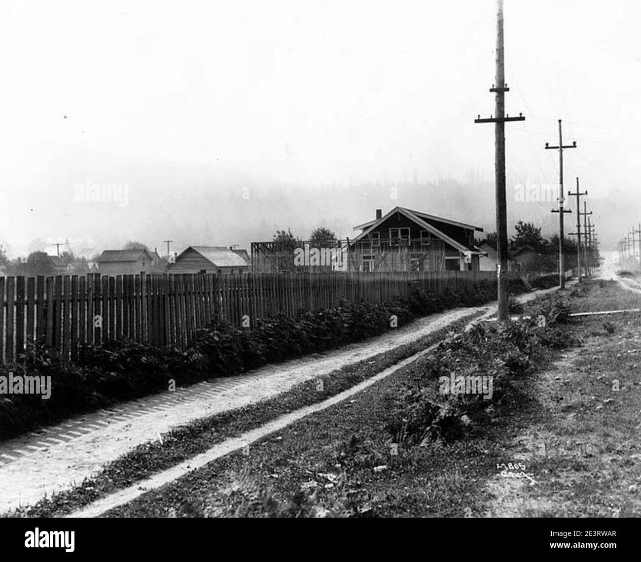 Main road running east and west between coal mines at Issaquah Stock ...
