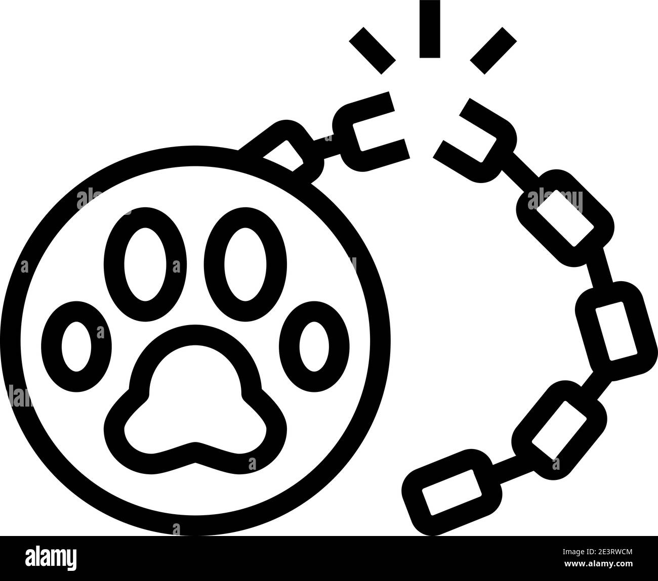 liberation of animal line icon vector illustration Stock Vector Image ...