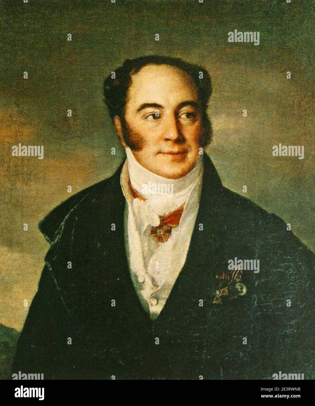 Man with the Order of St. Anna by Tropinin Stock Photo - Alamy