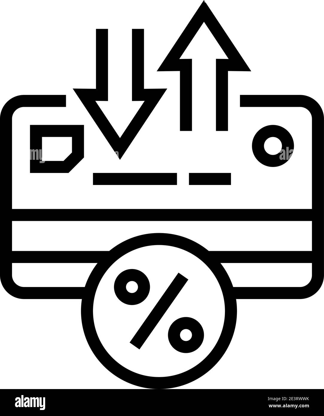 credit and debt card line icon vector illustration Stock Vector Image ...