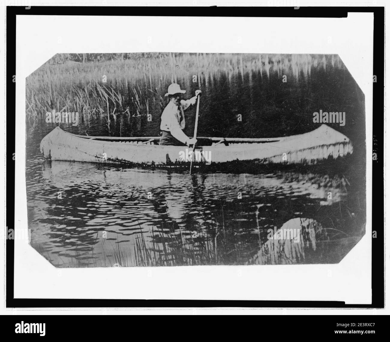 Man paddling canoe Cut Out Stock Images & Pictures - Alamy