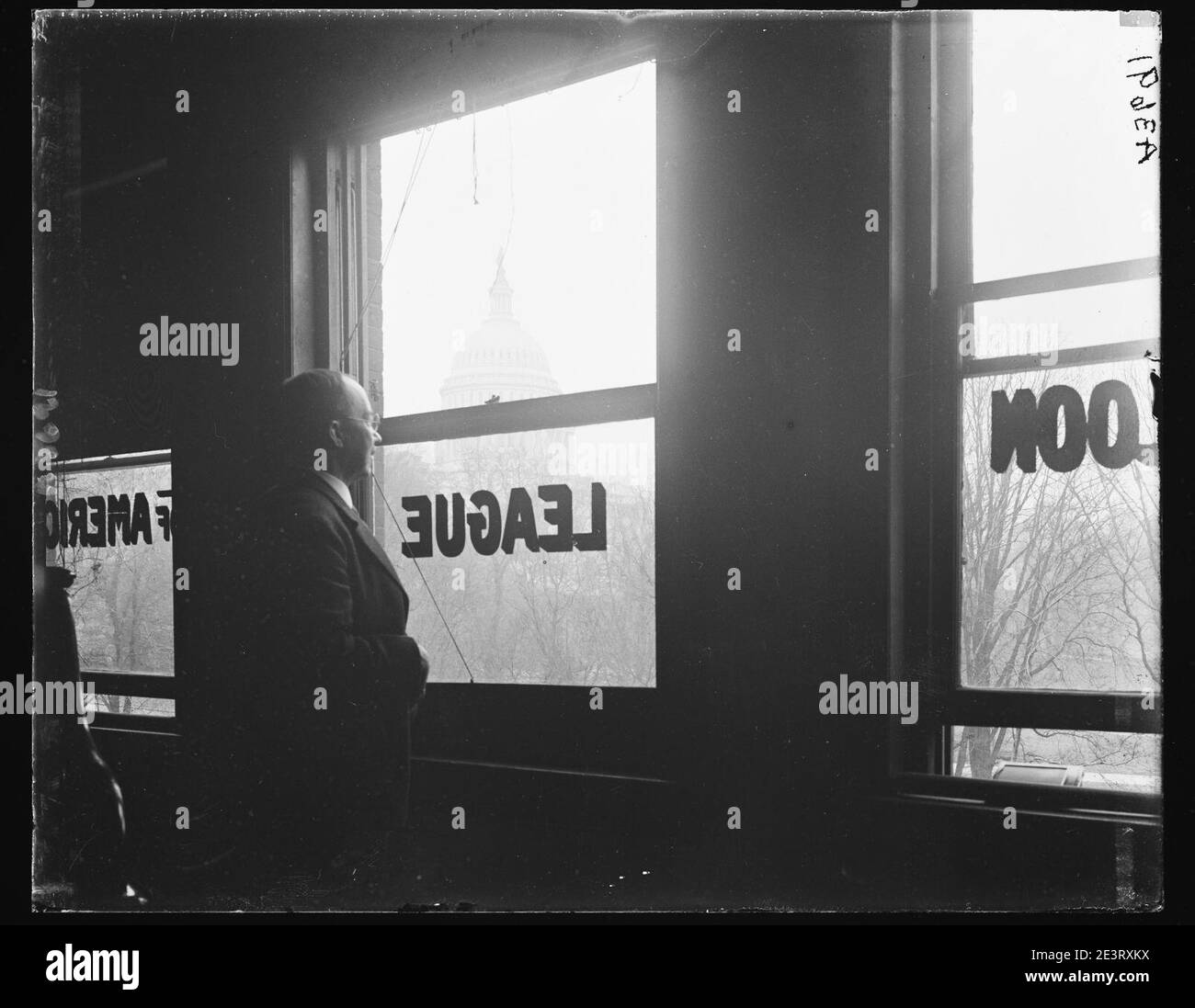 View through historic window Black and White Stock Photos & Images - Alamy