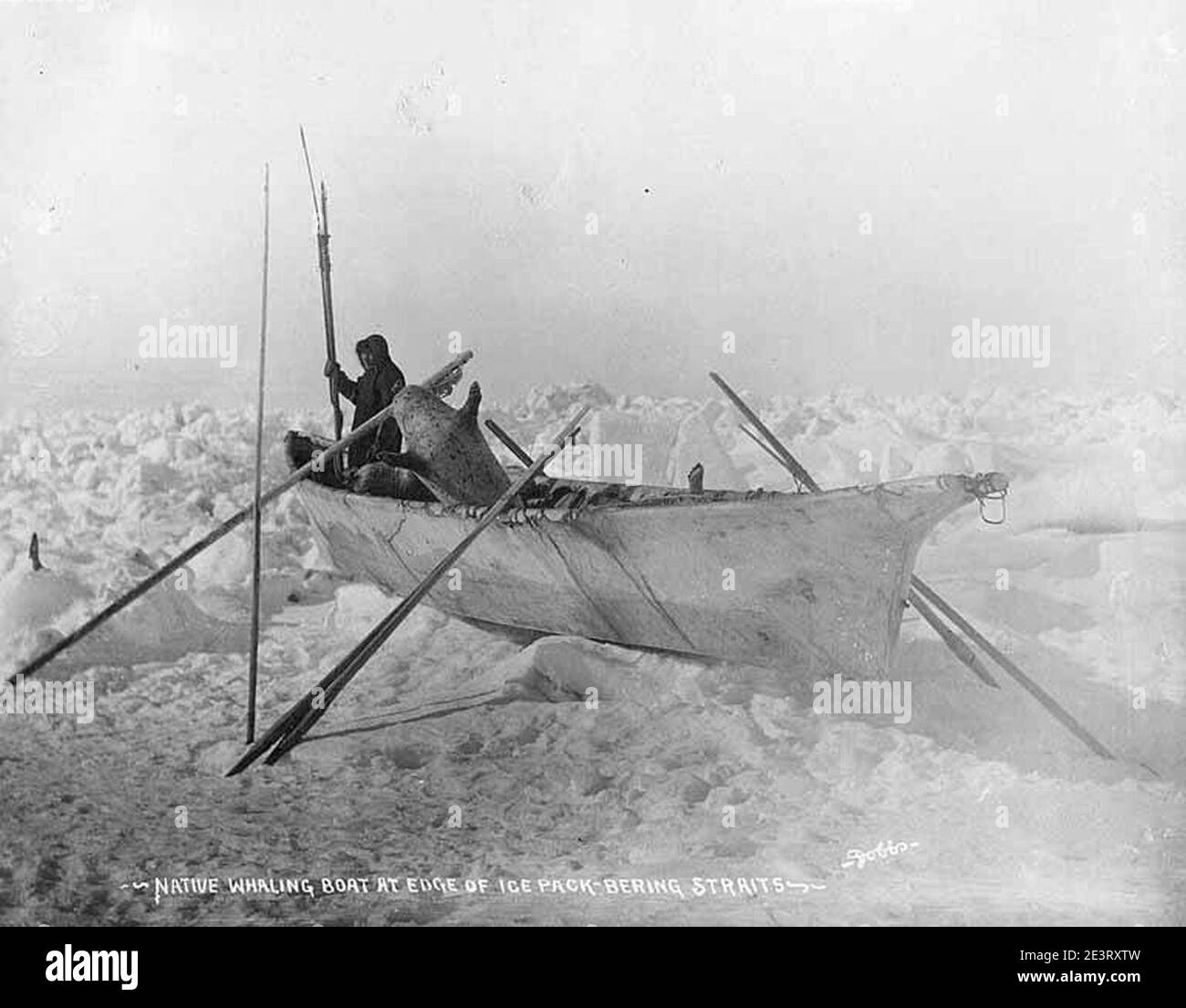 Man on ice float Black and White Stock Photos & Images - Alamy