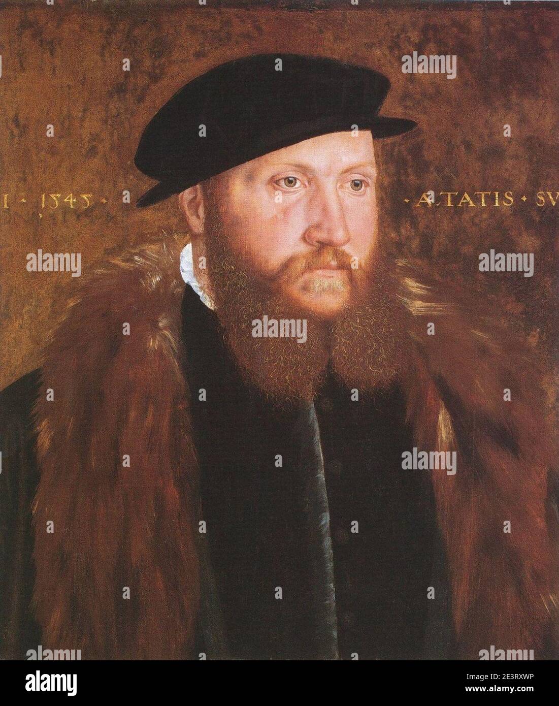 Man in a Black Cap, by John Bettes the Elder Stock Photo - Alamy