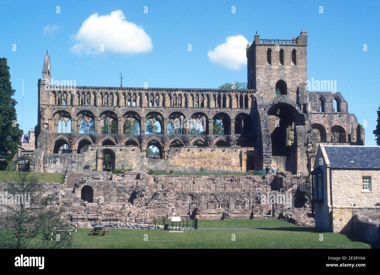 1988 Jedburgh Abbey a side view of Jedburgh Abbey from the south in ...