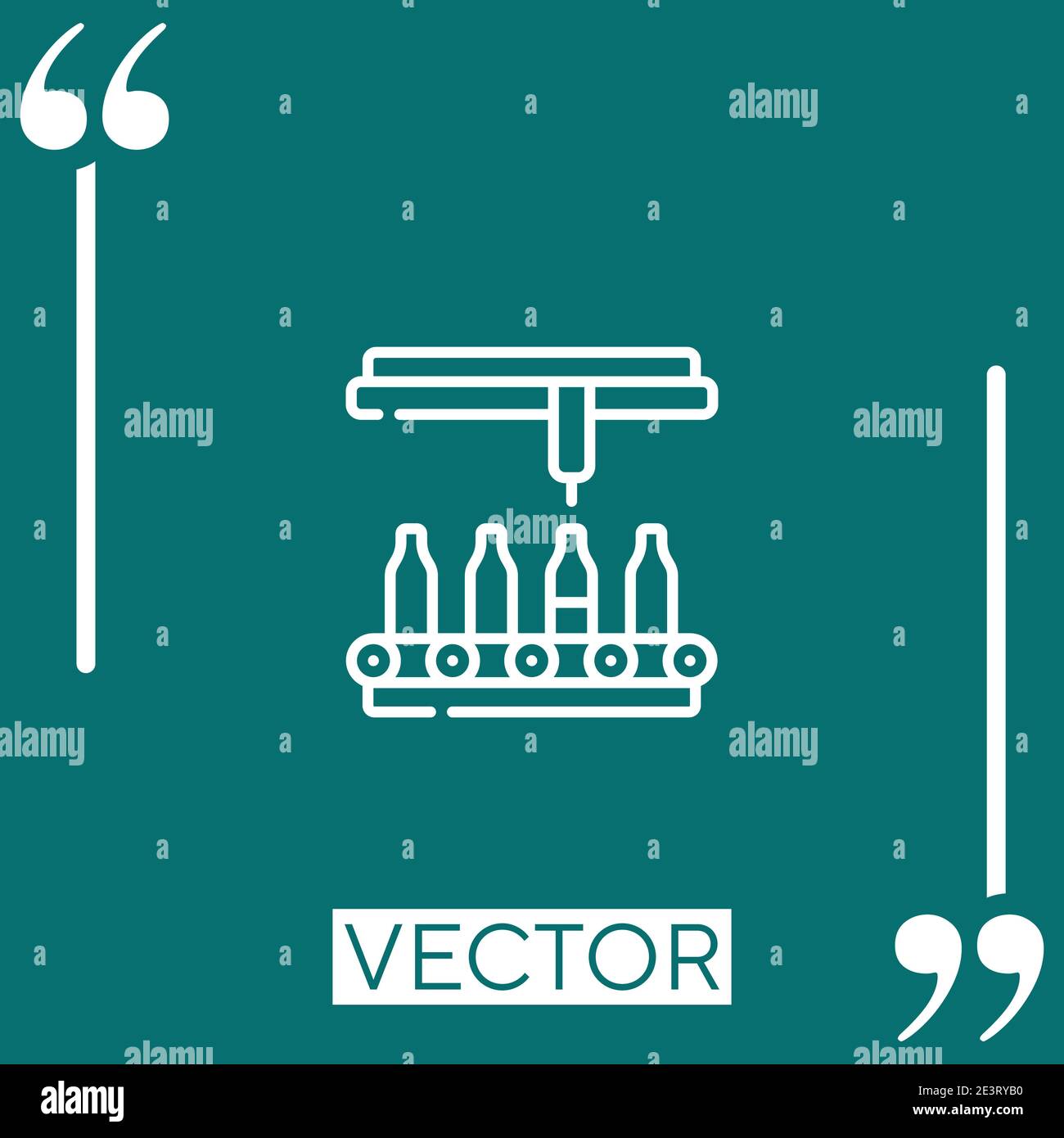 assembly line vector icon Linear icon. Editable stroke line Stock ...