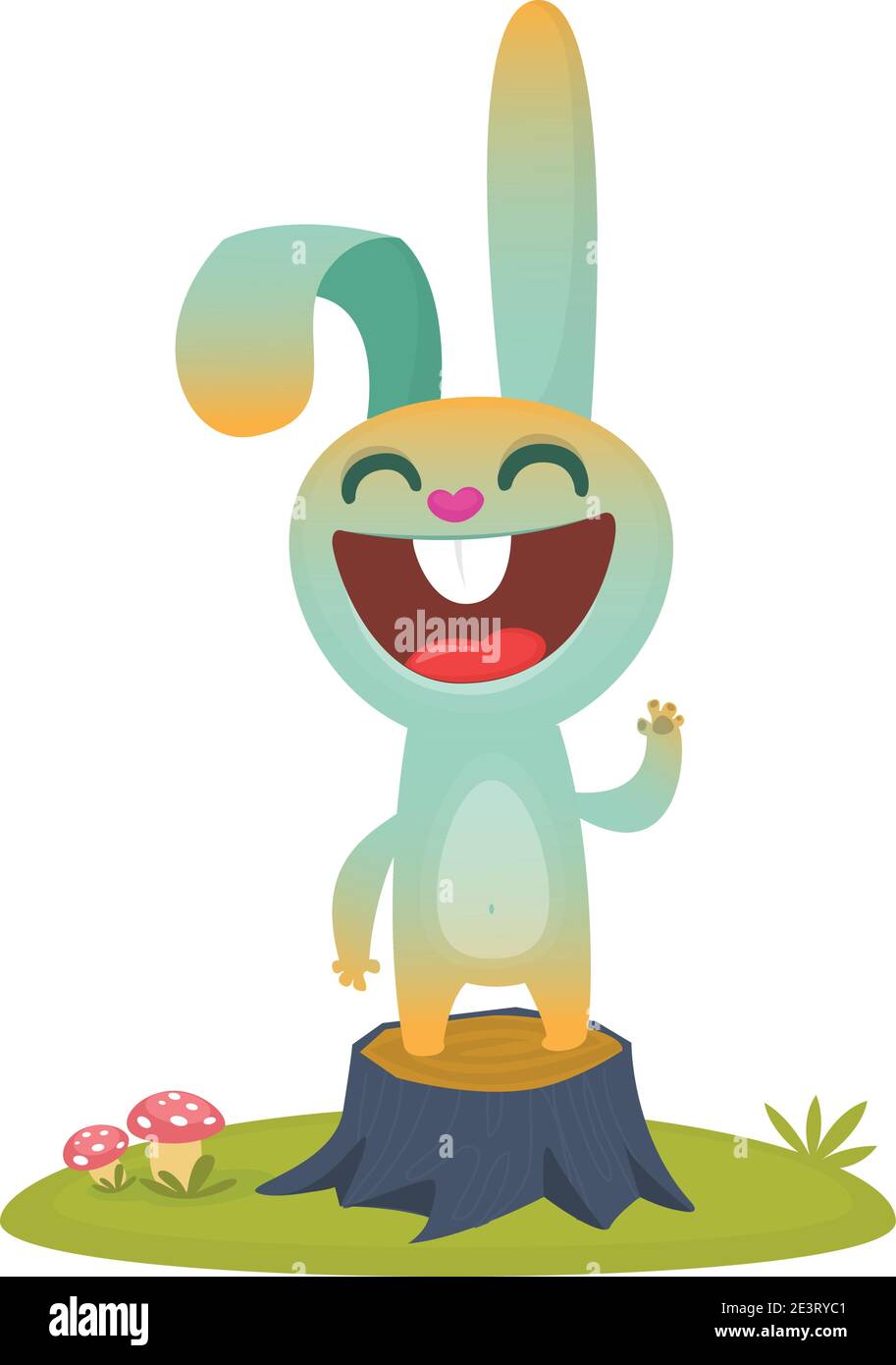 Cartoon Bunny Rabbit Character. Vector illustration. Isolated Stock ...