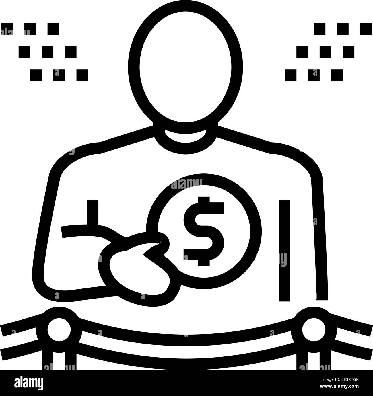 wealth people value line icon vector illustration Stock Vector Image ...