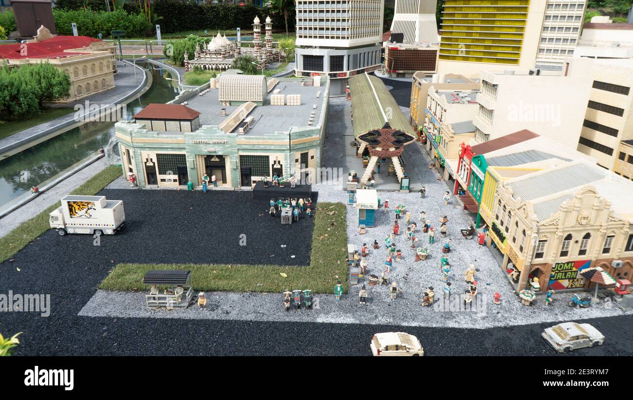 Johor, Malaysia, 20th Jan 2021 - Scenery of miniature model made of ...