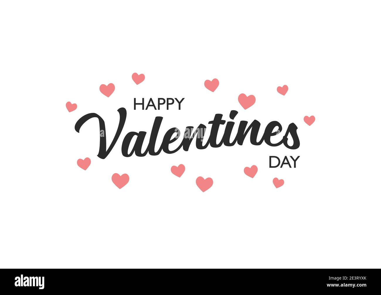Happy Valentines Day typography. Vector illustration Stock Vector Image ...