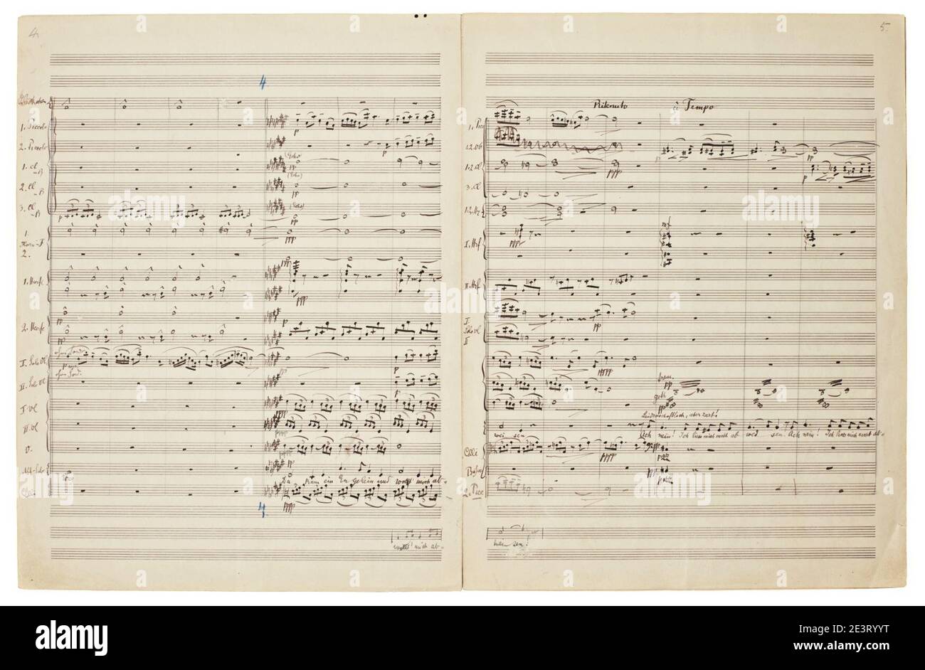 Manuscript of Mahler's Symphony 2 Stock Photo - Alamy