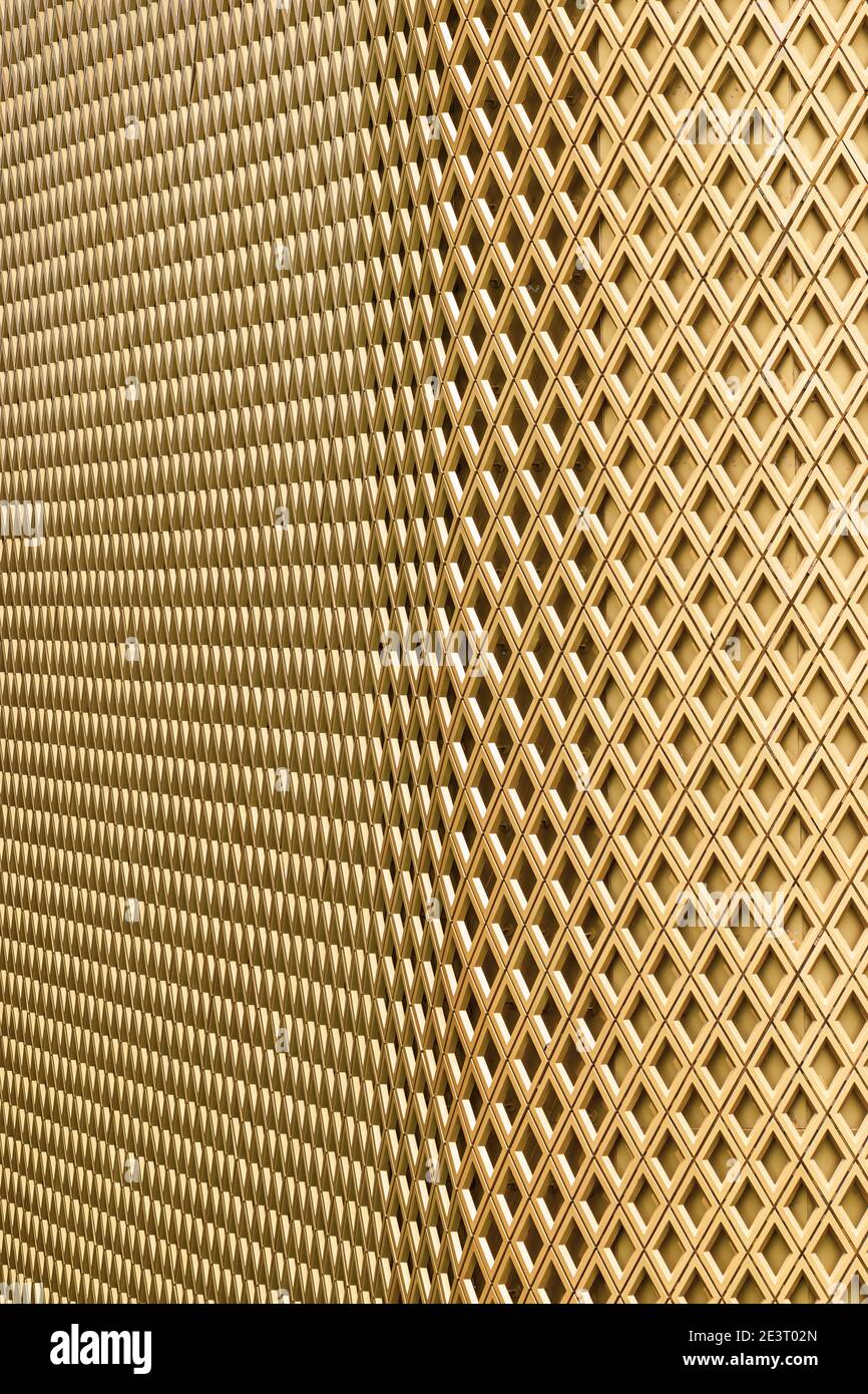 Abstract background of metallic rhombus golden shape elements wall ...