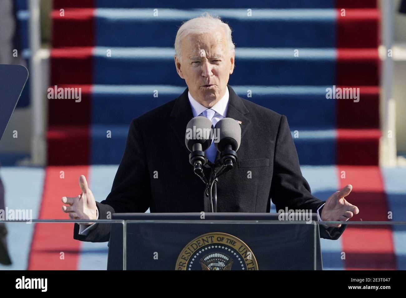 President Joe Biden speaks during the 59th Presidential Inauguration at ...
