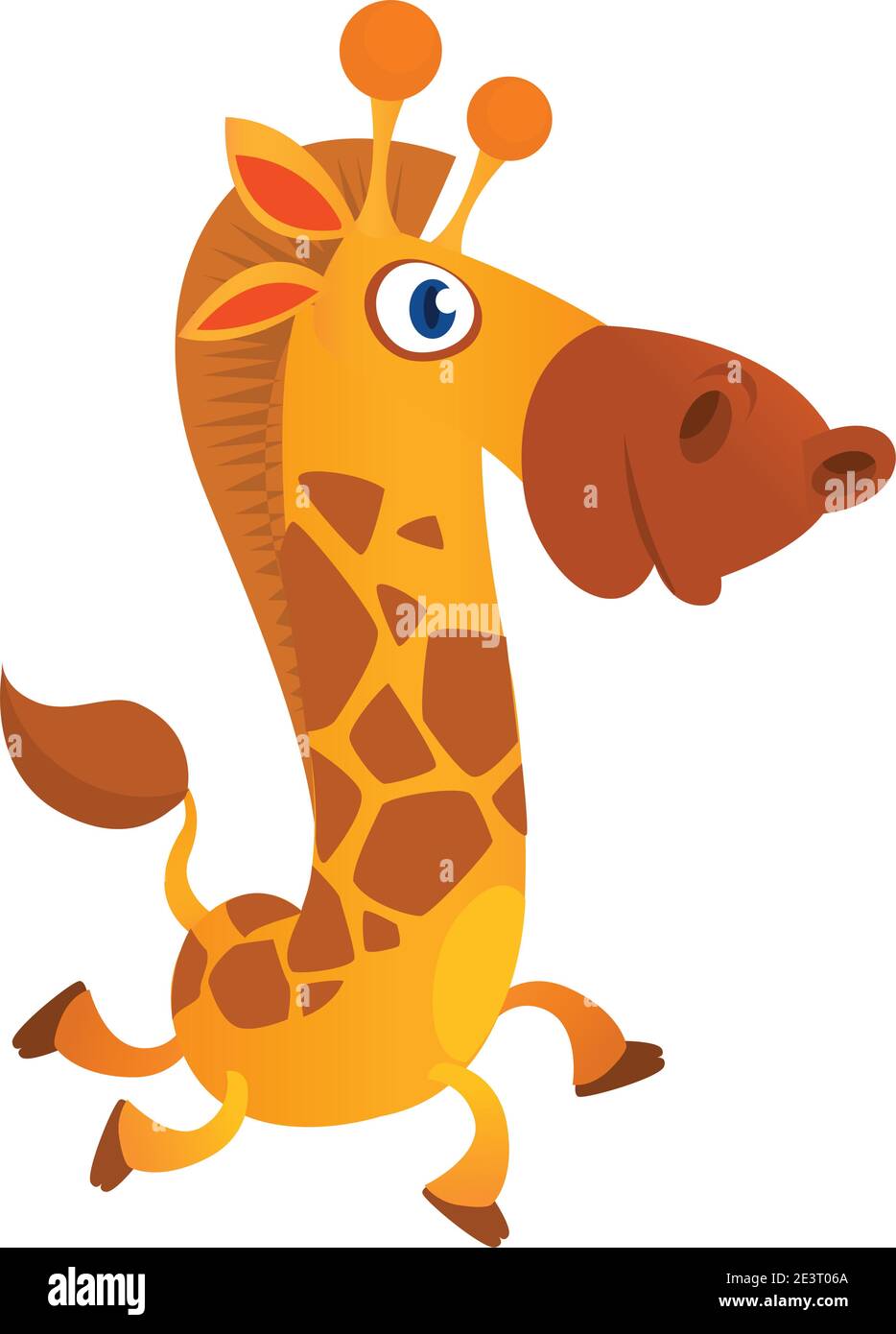 Funny giraffe cartoon design. Vector illustration isolated Stock Vector ...