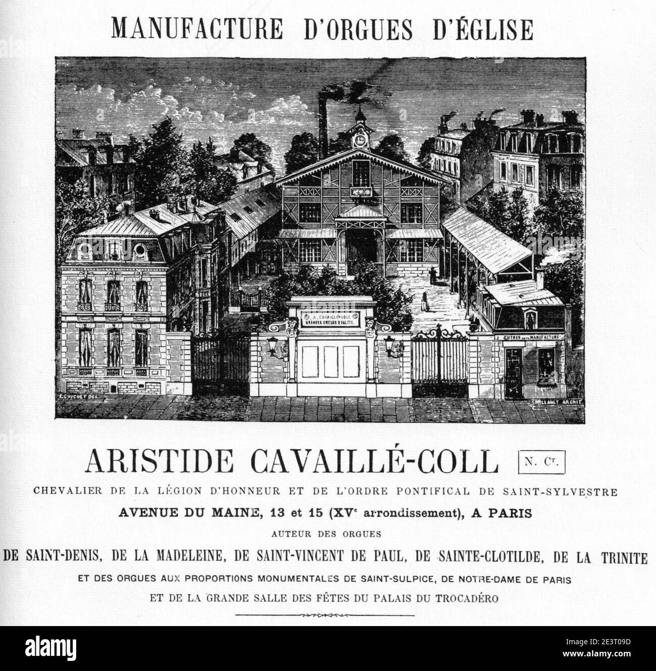 Manufacture d'Orgues d'Église Aristide Cavaillé-Coll Stock Photo - Alamy