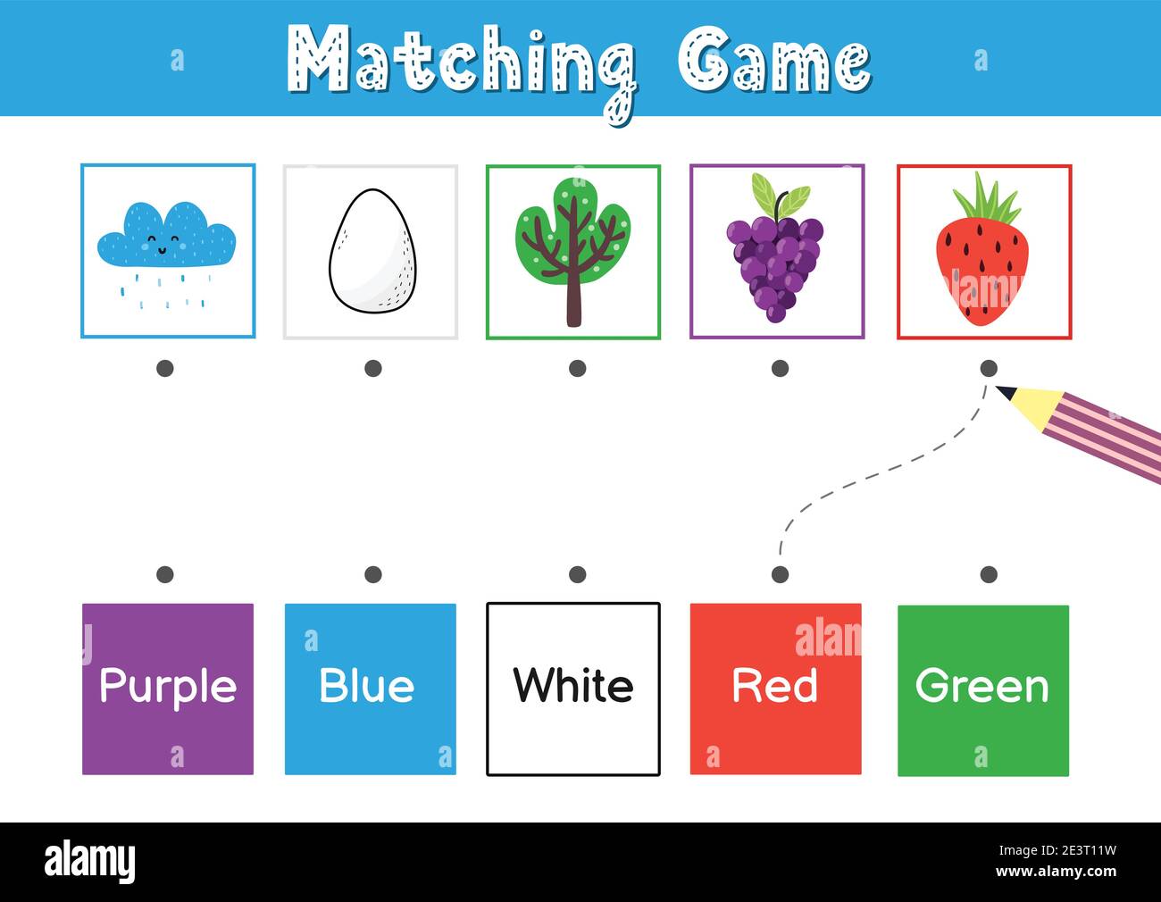 Match elements by color. Educational game for school and preschool ...