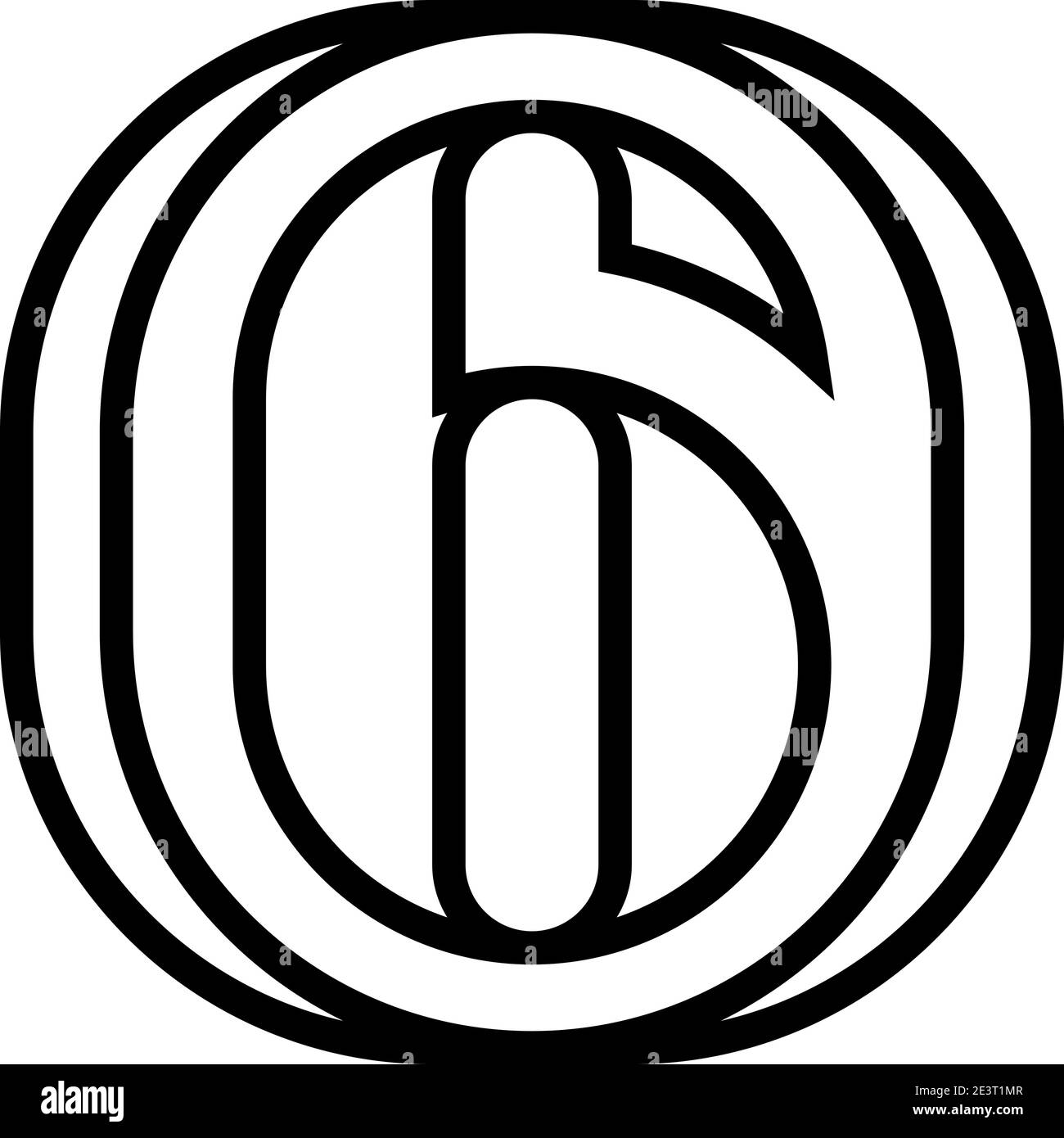 six number line icon vector illustration Stock Vector Image & Art - Alamy