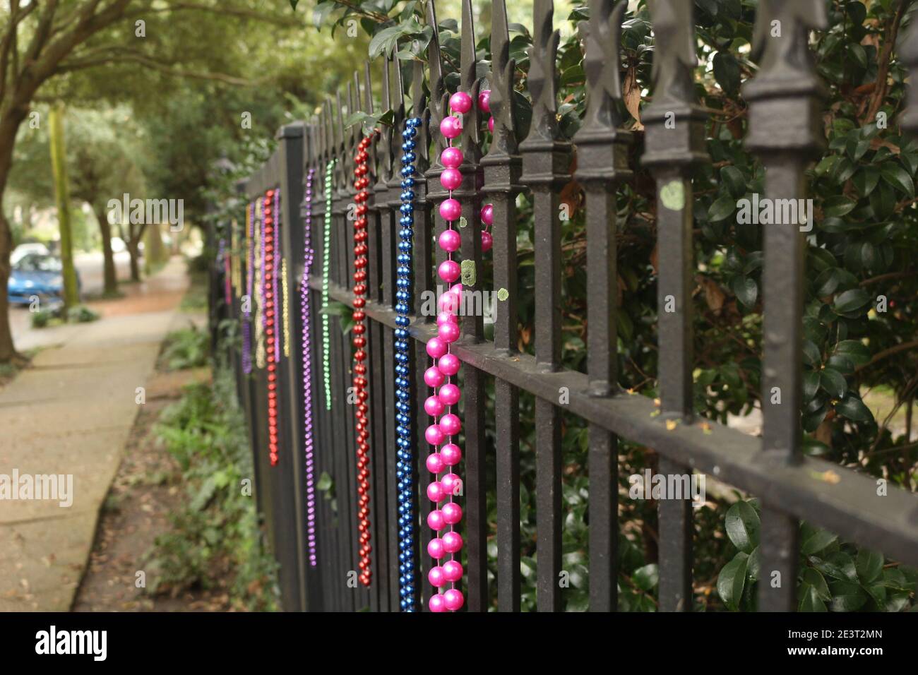 Green wrought iron fence hi-res stock photography and images - Alamy