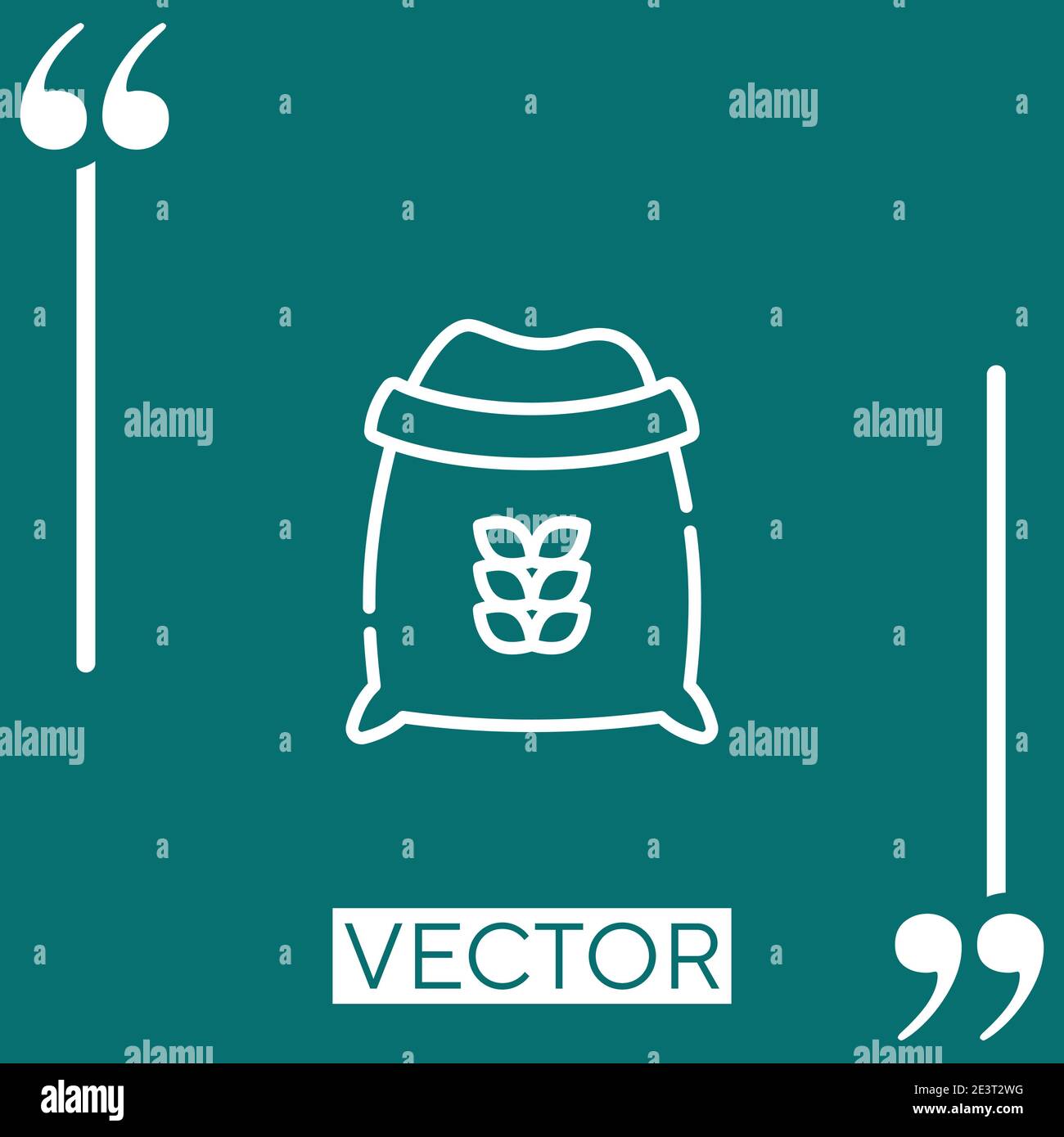 flour vector icon Linear icon. Editable stroke line Stock Vector Image ...