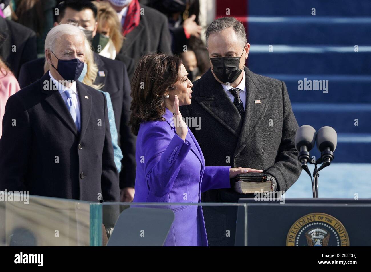 Kamala Harris is sworn in as vice president by Supreme Court Justice ...