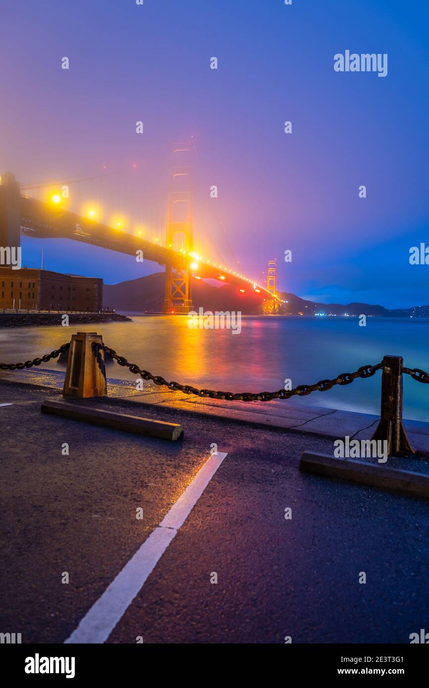 Foggy Sunrise from Fort Point Stock Photo - Alamy