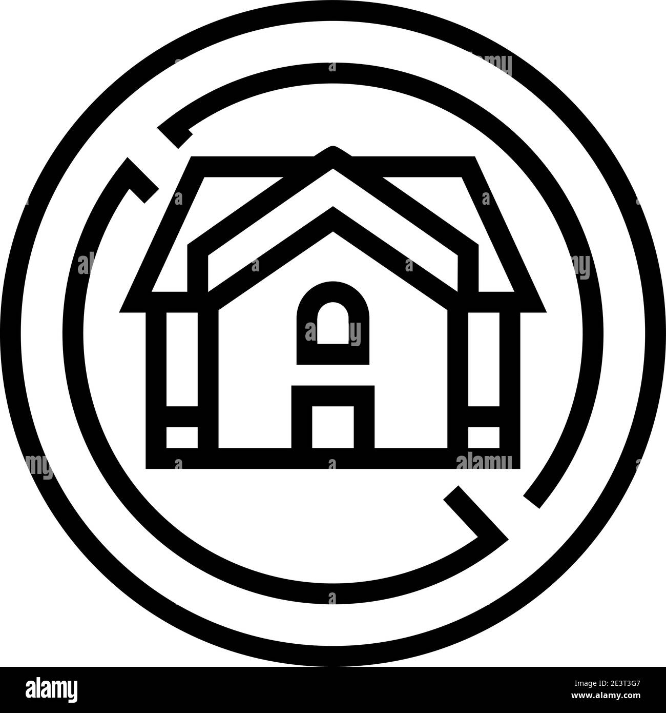 homeless poverty problem line icon vector illustration Stock Vector ...