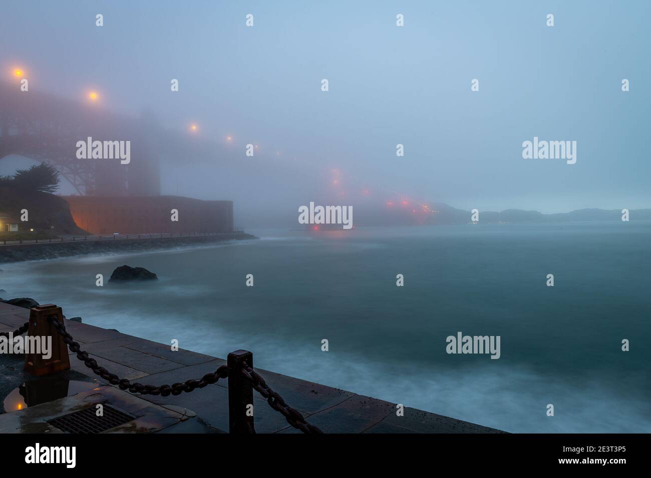 Foggy Sunrise from Fort Point Stock Photo - Alamy