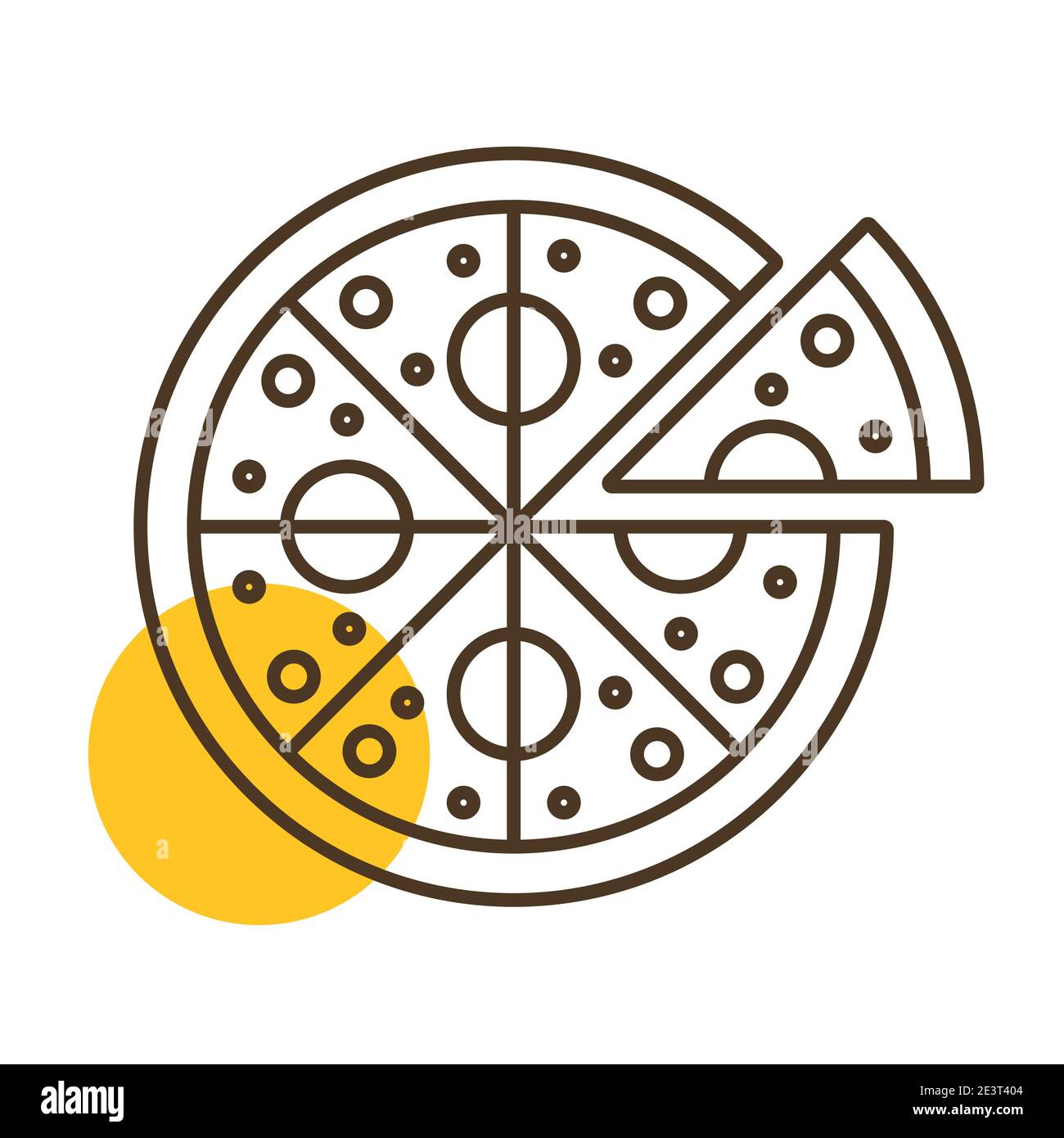 Pizza vector icon. Fast food sign. Graph symbol for cooking web site ...
