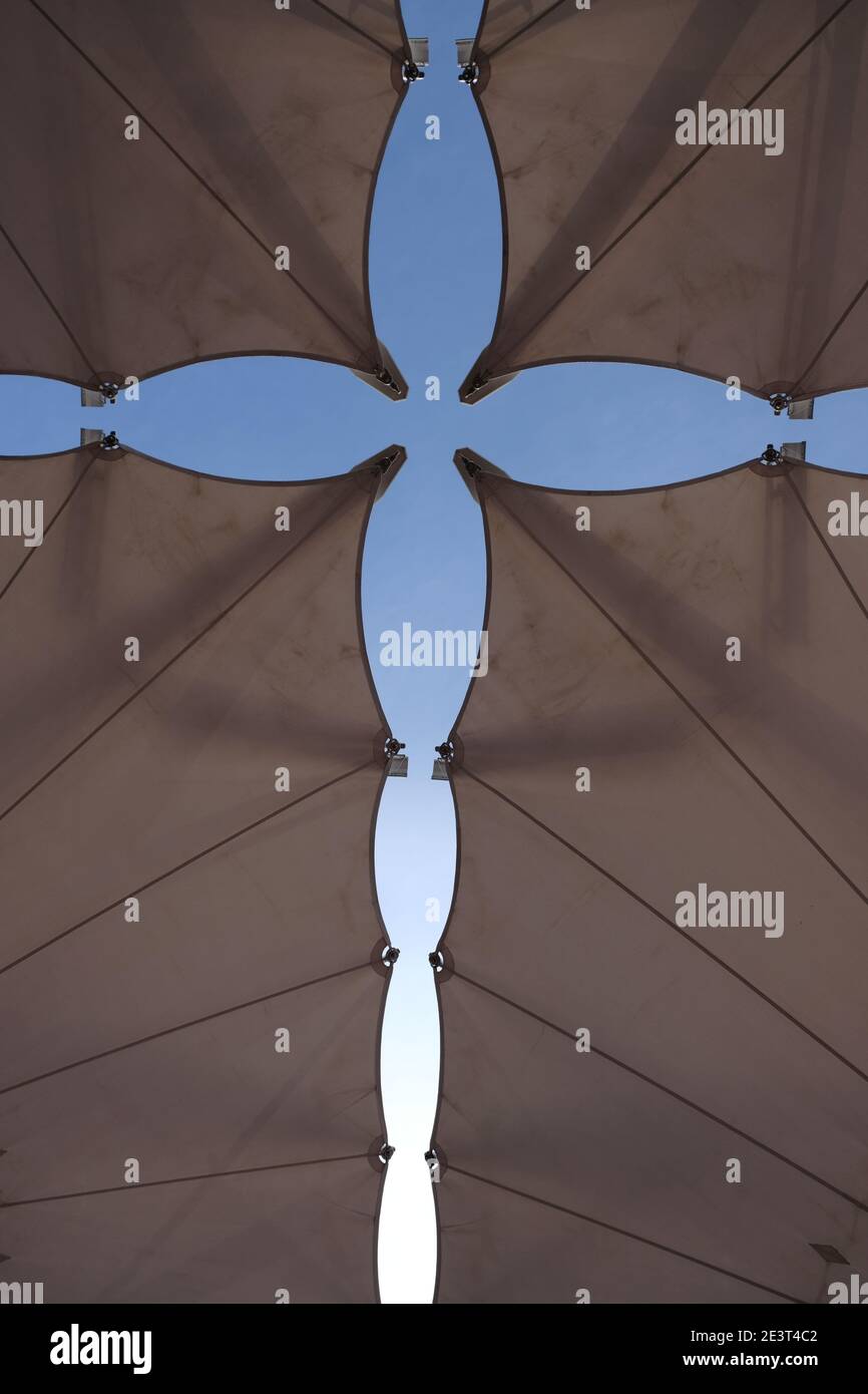 umbrellas forming the shape of a cross Stock Photo - Alamy