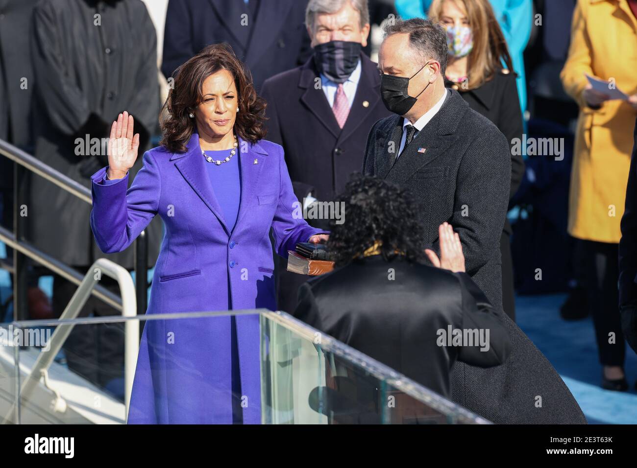 Washington, USA. 20th Jan, 2021. Vice President-elect Kamala Harris ...