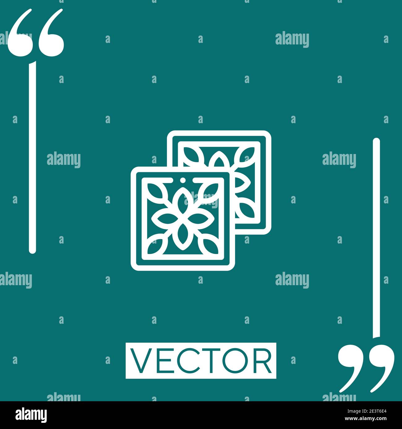 tiles vector icon Linear icon. Editable stroked line Stock Vector Image ...