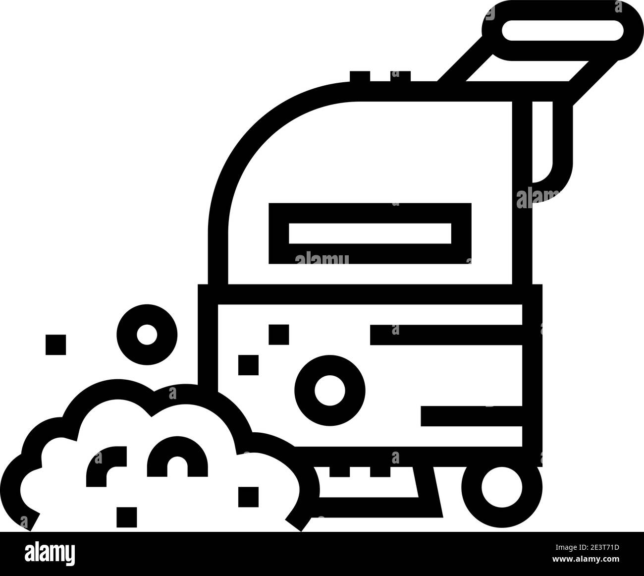 professional vacuum washing machine line icon vector illustration Stock ...