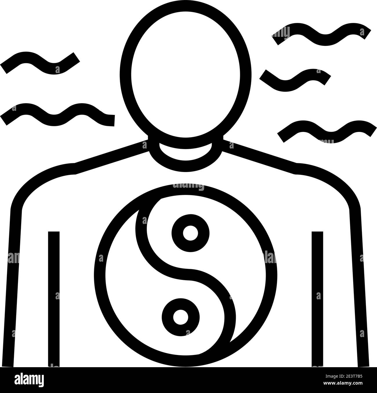 peace of mind people value line icon vector illustration Stock Vector ...