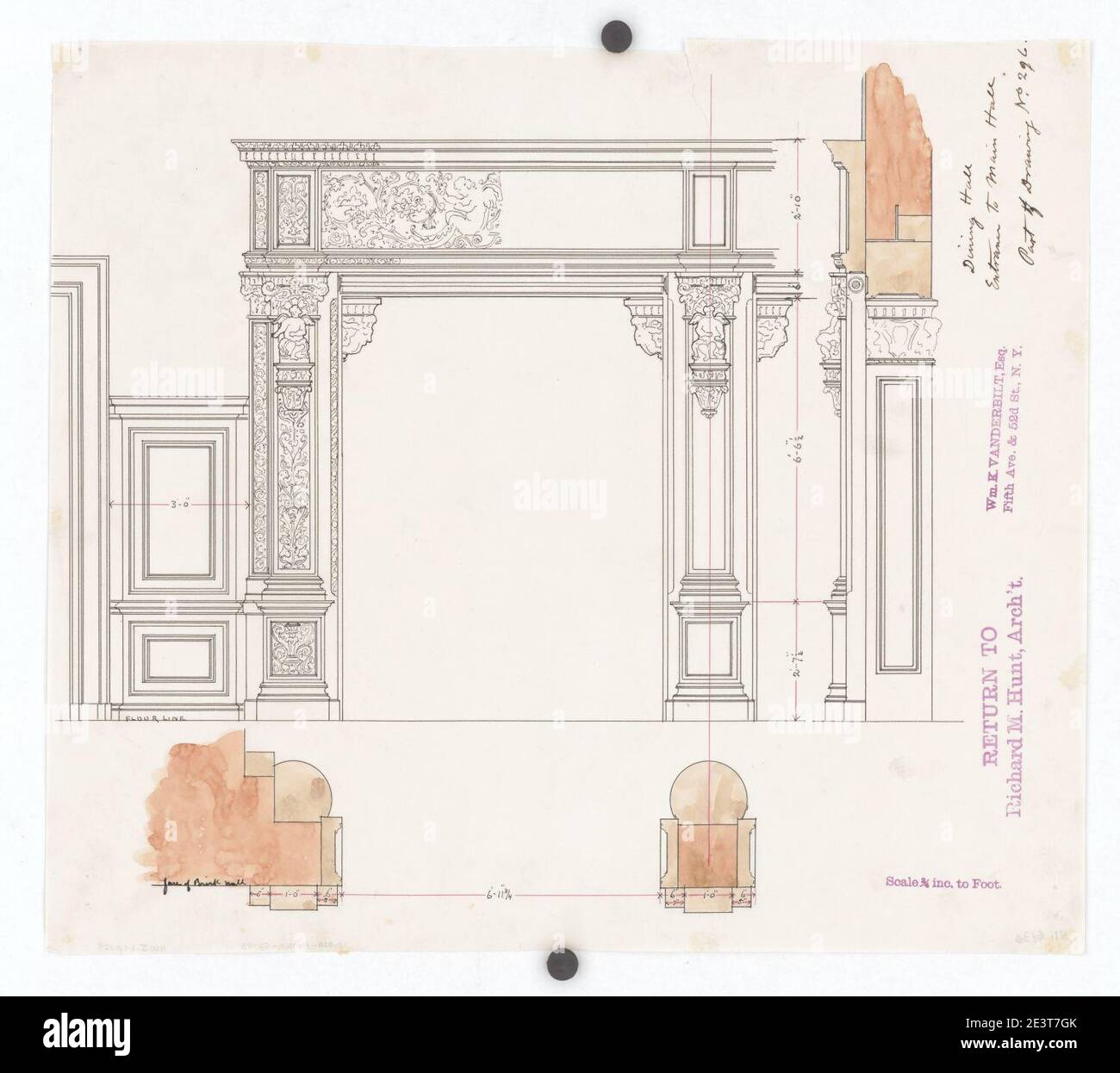 Mansion for William K. and Alva Vanderbilt, 660 Fifth Avenue, New York ...