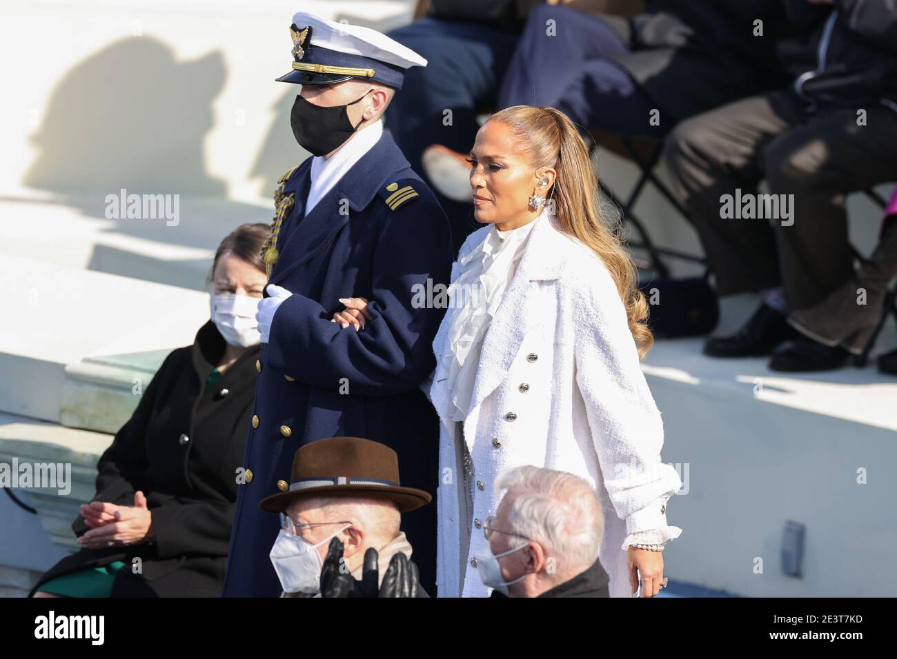 Jennifer Lopez performs during the Inauguration Day ceremony of ...